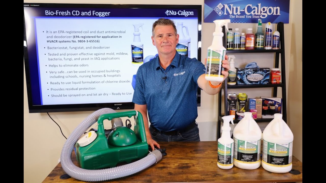 Treating ductwork with EPA Registered Bio-Fresh cd from Nu-Calgon - YouTube