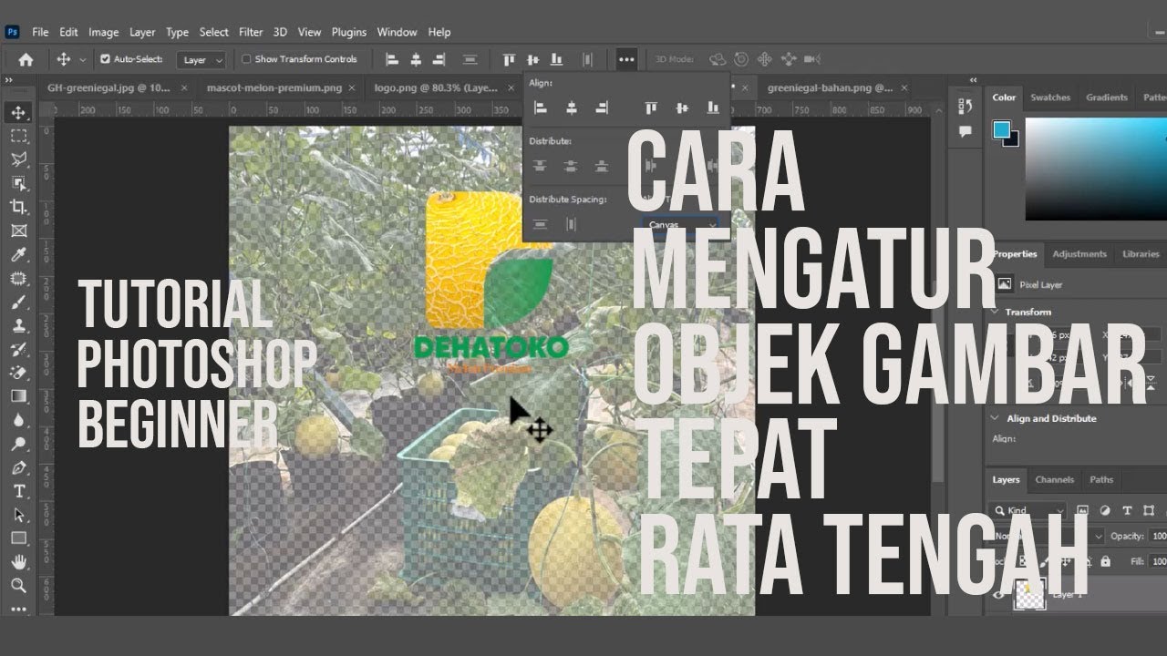 Tutorial Photoshops Cara Meletakkan Objek Gambar Rata Tengah Otomatis ...