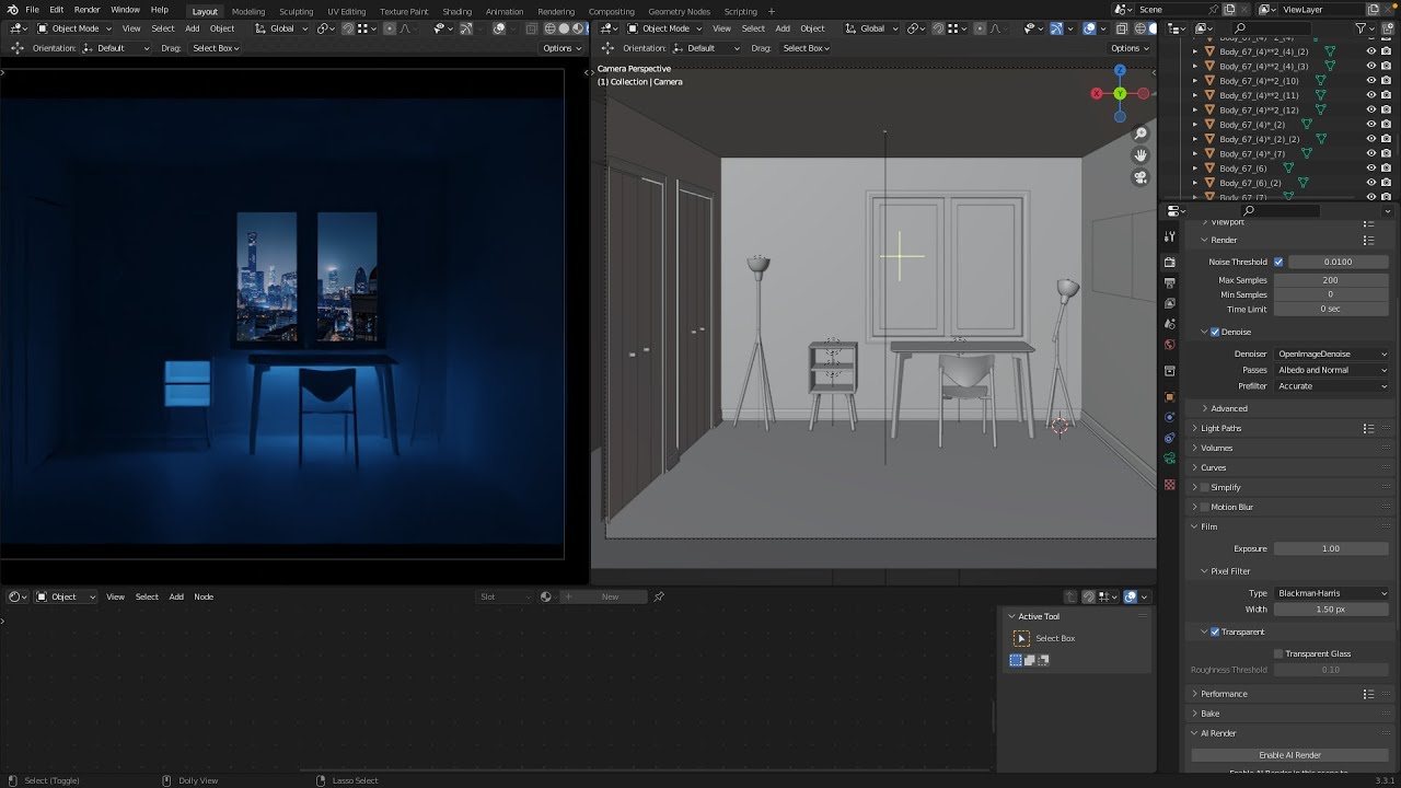 Studio Space Lighting Study - YouTube