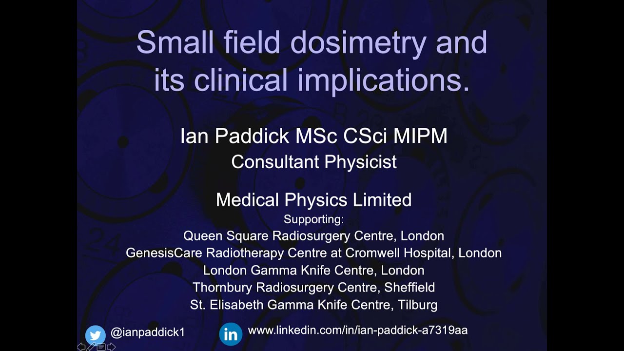 ESSFN Small field dosimetry and its clinical implications - YouTube