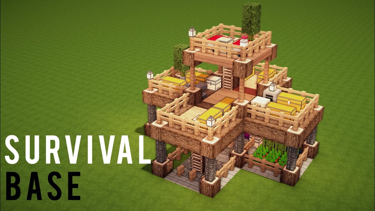 SURVIVAL BASE in MINECRAFT bauen TUTORIAL - YouTube