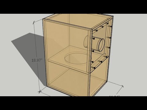 Plan for 8 Inch 4th Order Bandpass Subwoofer Box - YouTube