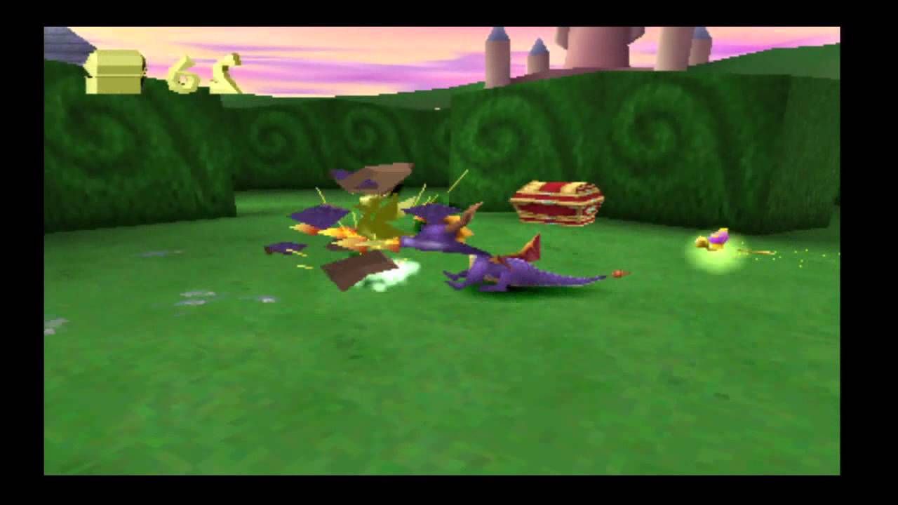 Let's Play PS1 UK Demo 39 Part 2 - Spyro The Dragon Demo! - YouTube