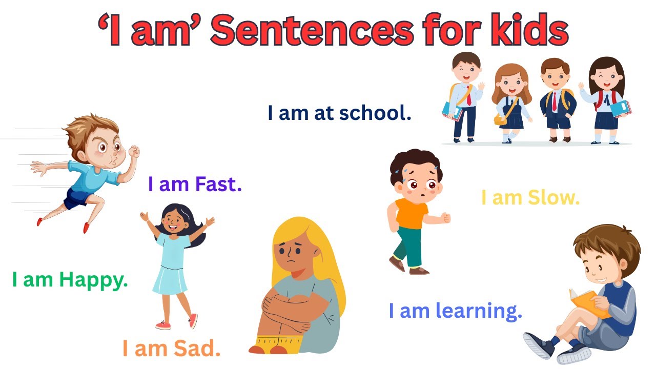 speak English'I am' Sentences for Kids | Action Verb for Beginners ...