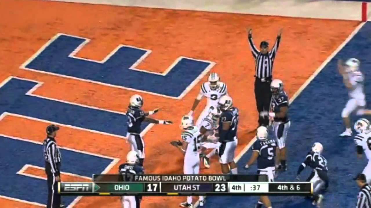 Tyler Tettleton to LaVon Brazill, 4th & 6 Conversion, Vs USU - YouTube