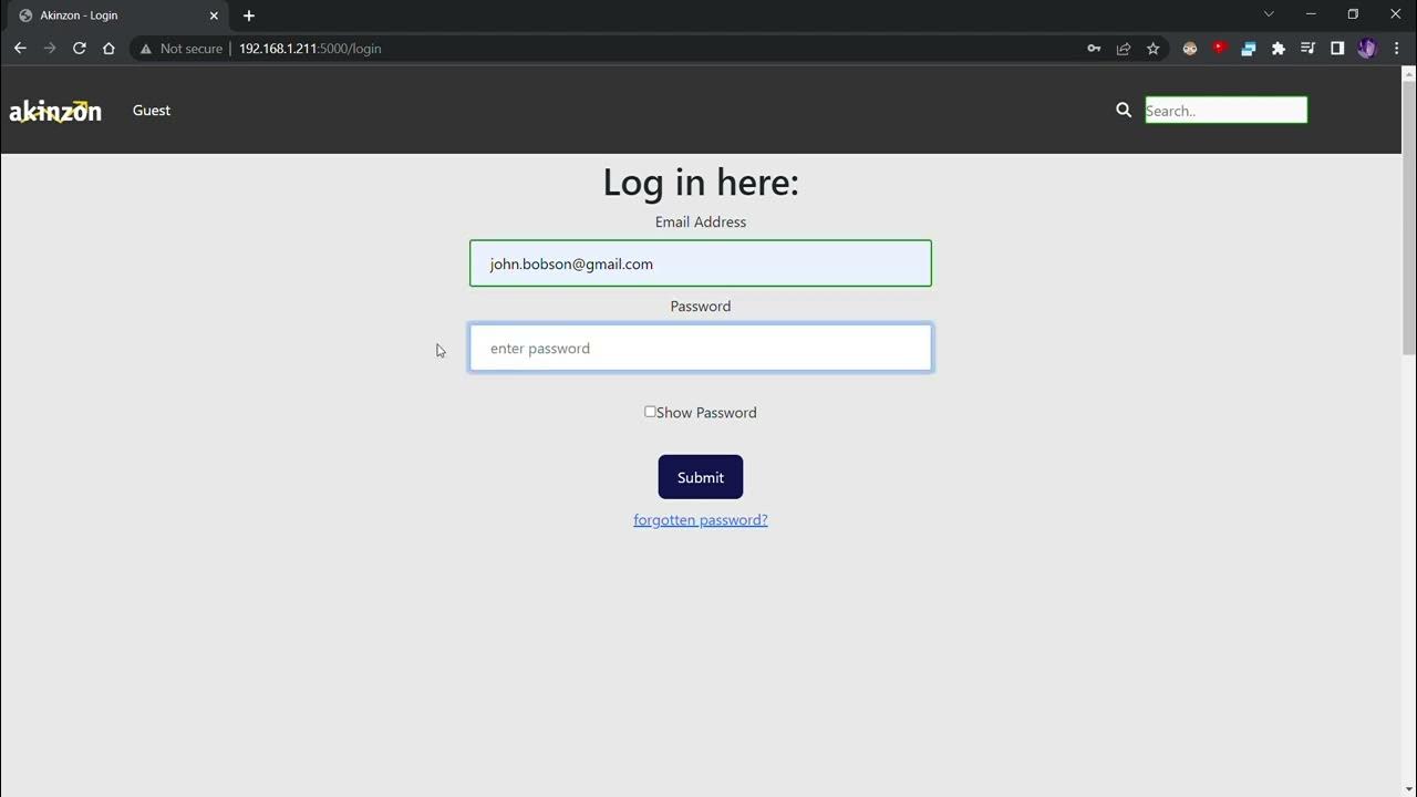 02.1 Checking if password matches corresponding email - YouTube