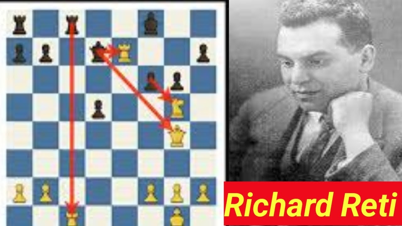 Richard Reti Vs Akiba Rubinstein. Richard Reti chess game. Richard Reti ...