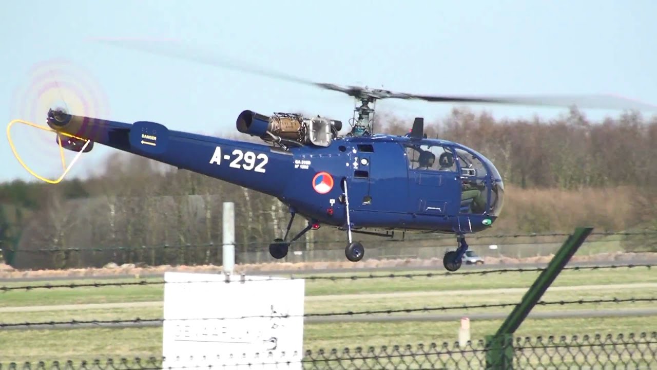 Alouette lll, helicopter A-292 Bluebird @ Dutch Air Force Base, Gilze ...