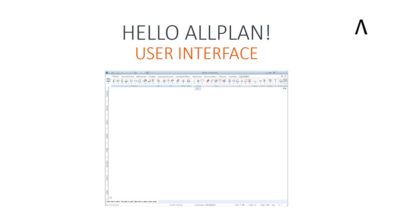 Hello Allplan! User Interface - YouTube