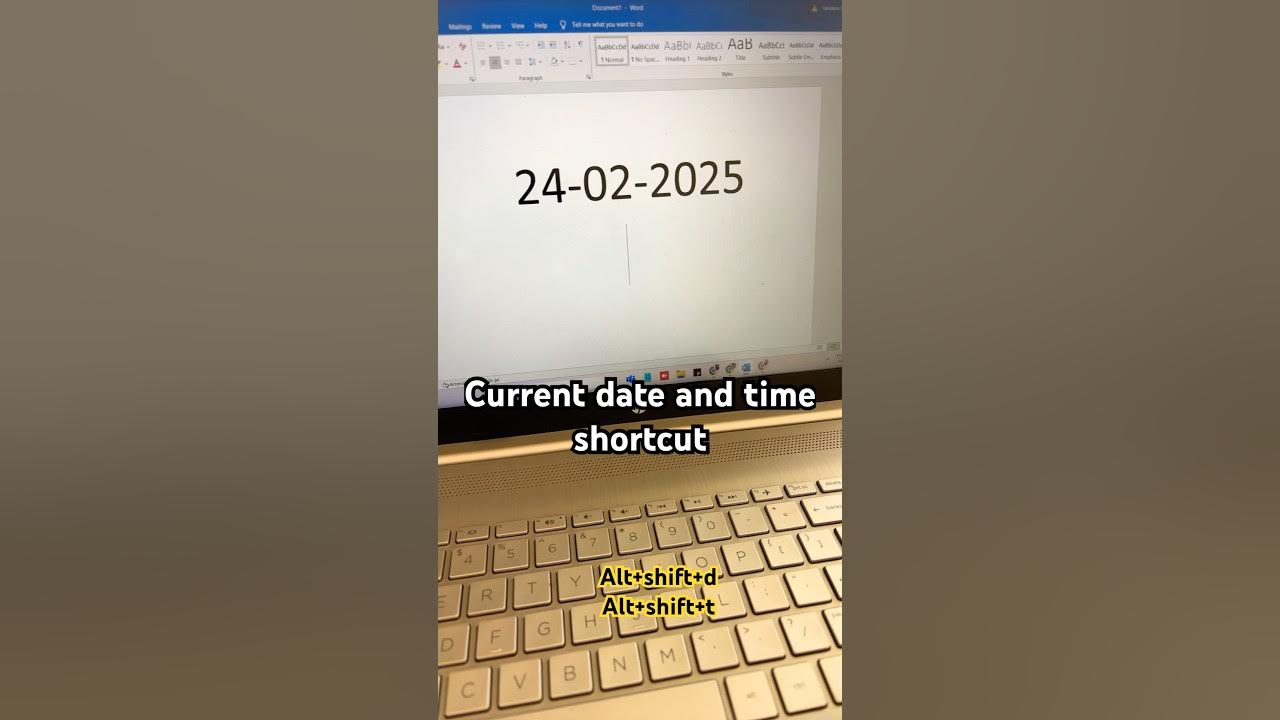 Current date and time shortcut key | #asmr #windows #computereducation #shortcutkeys #computer # ...