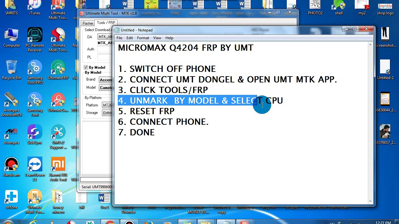 MICROMAX Q4204 FRP BY UMT - YouTube