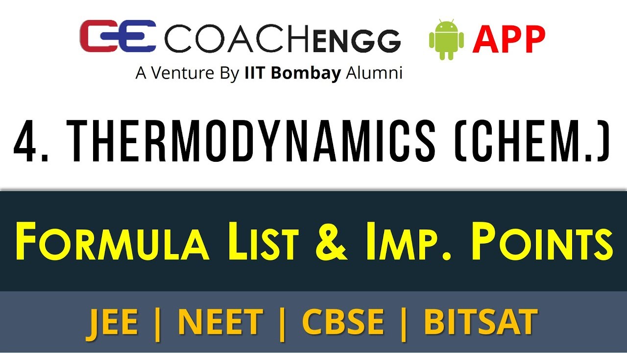 Thermodynamics – Formula List and Important Points for Revision - JEE ...
