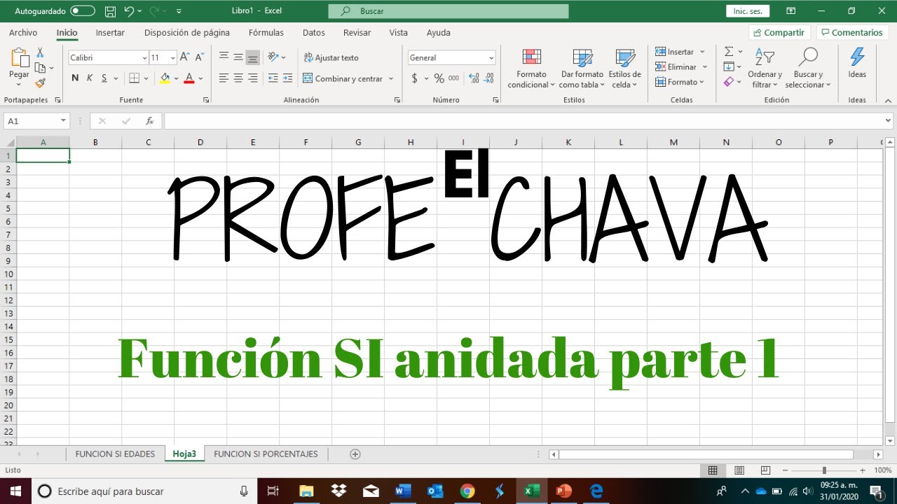 Función si anidada en Excel parte 1 - YouTube