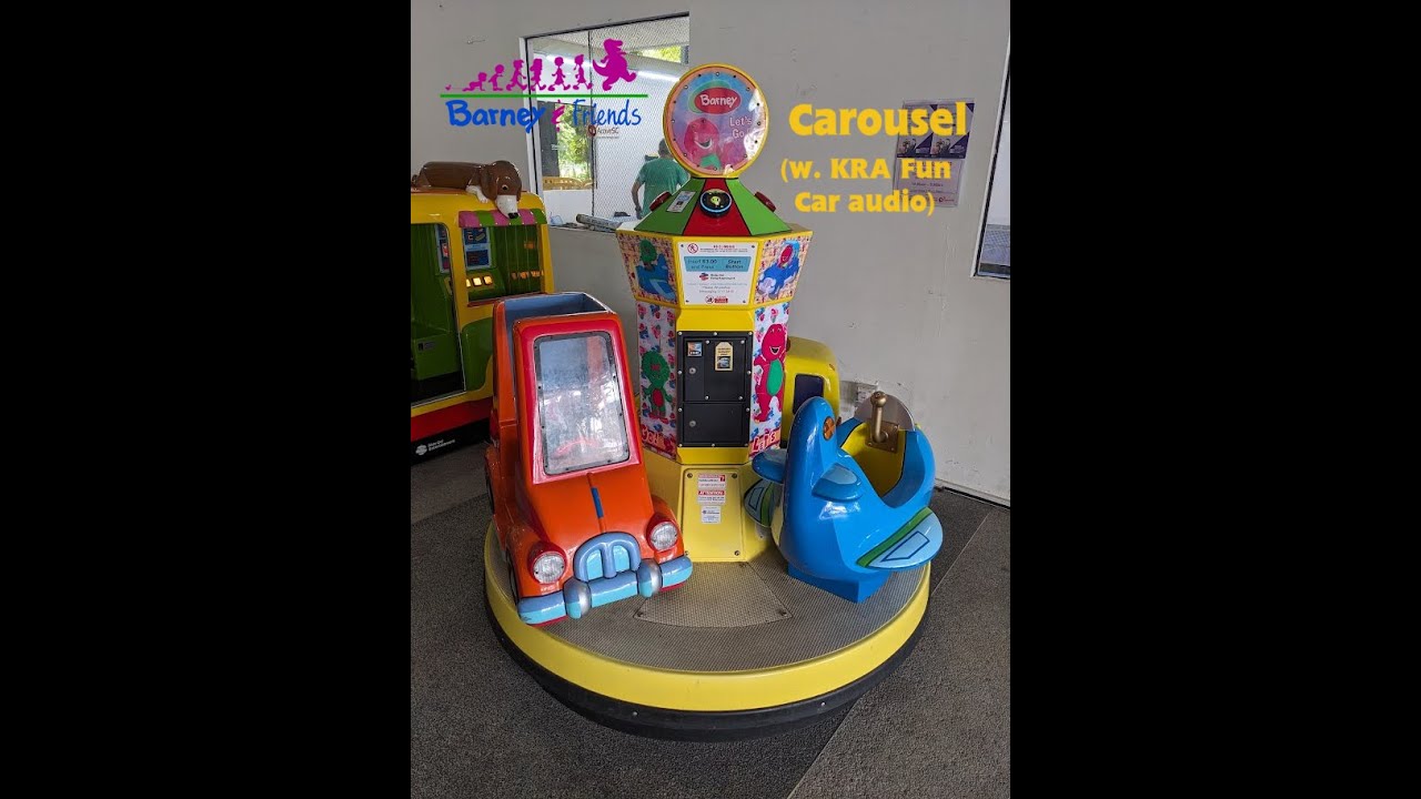 Barney Carousel Kiddie Ride (w. Kiddy Rides Australia Fun Car audio ...