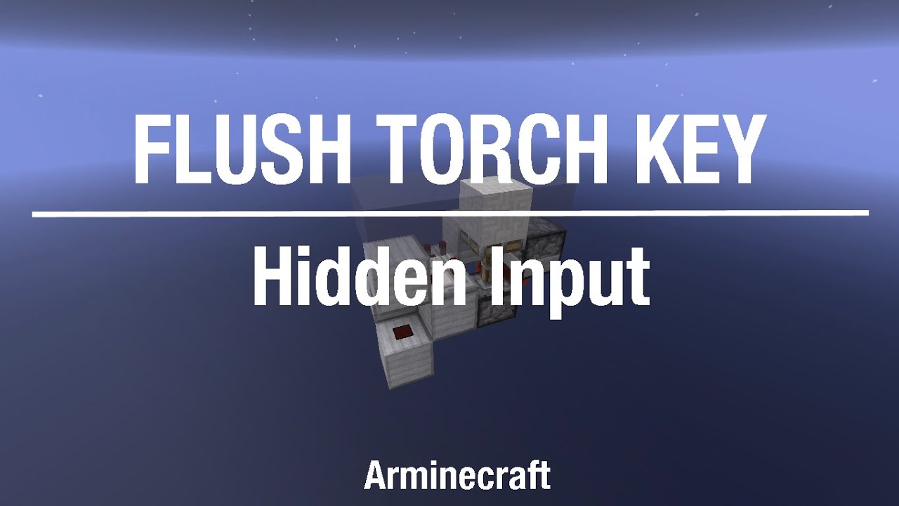 Minecraft: Compact Flush Torch Key [Hidden Input Device] - YouTube