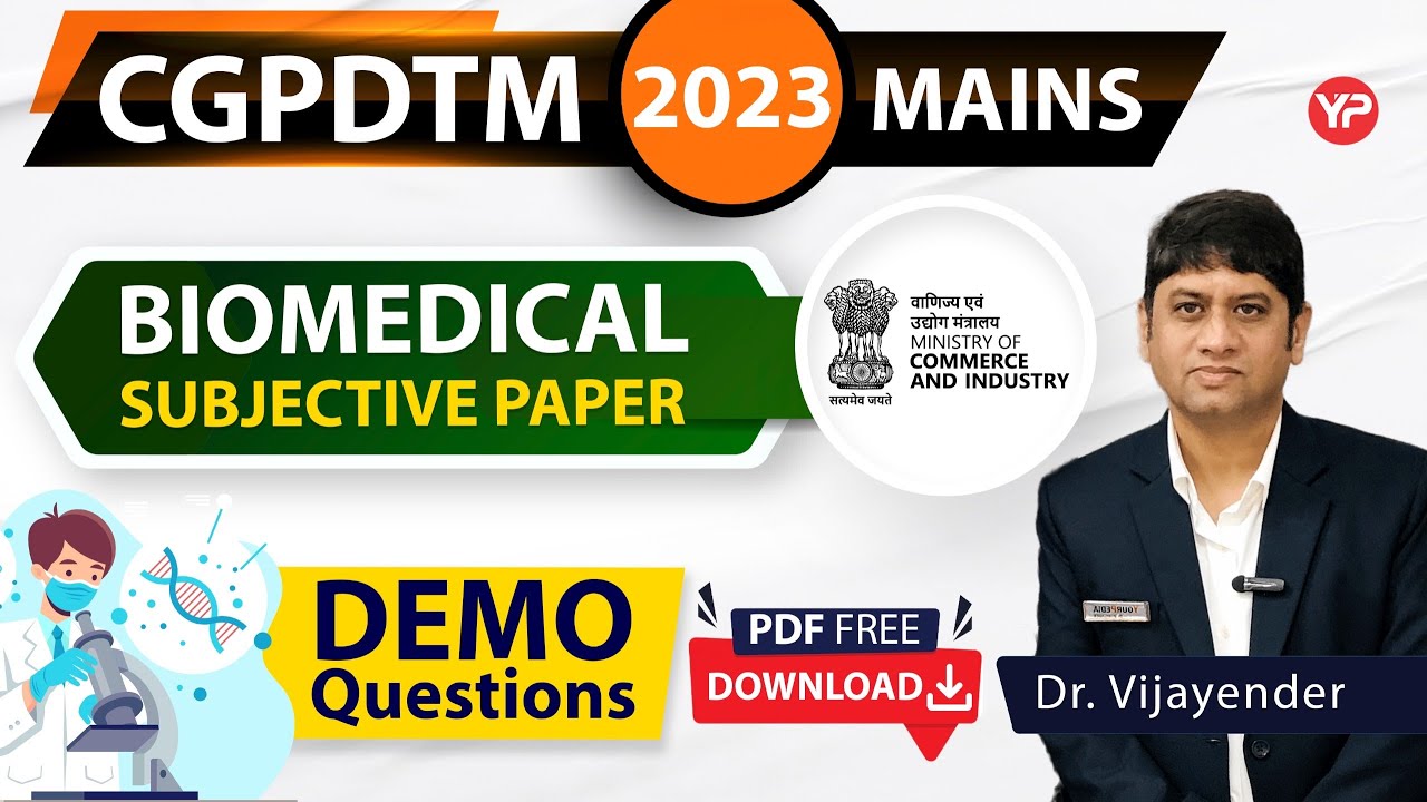 Bio medical Descriptive exam preparation CGPDTM Mains 2023 | Download ...