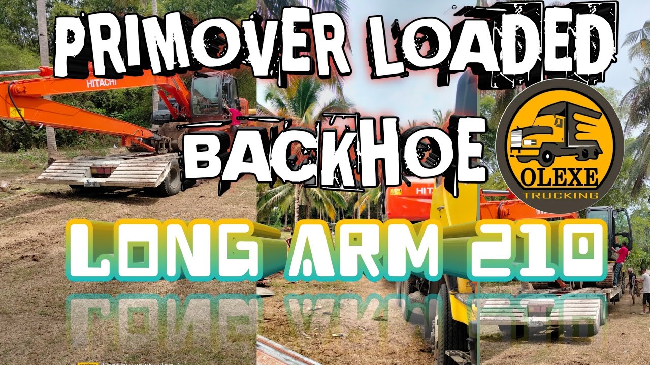 PRIMOVER TRUCK LOADED LONG ARM BACKHOE 210 - YouTube