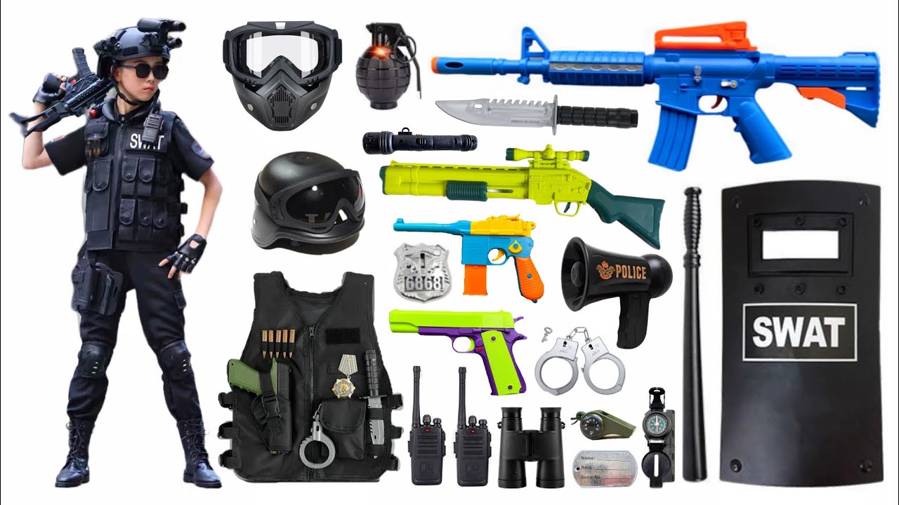 Special Police Weapons Toy set Unboxing-M416 guns, S686 Shotgun, Gas ...