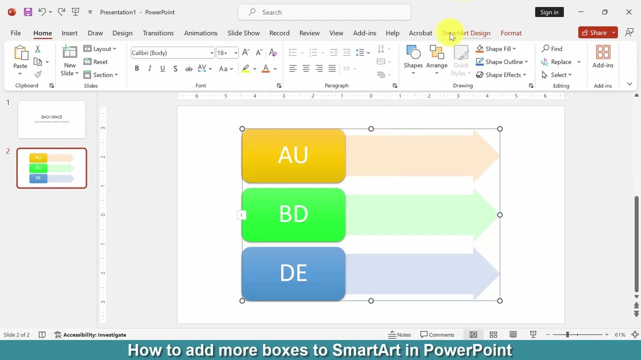 How To Add More Boxes To SmartArt In PowerPoint YouTube How To Add More Boxes To SmartArt In PowerPoint YouTube