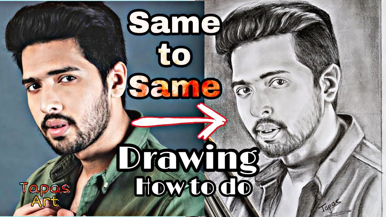 How to Draw Realistic Photo || Same to Same Drawing|| - YouTube