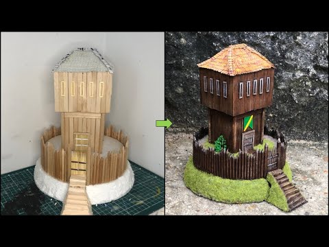 DIY How to build a Castle Mound - Wooden Palisade and Dungeon ...