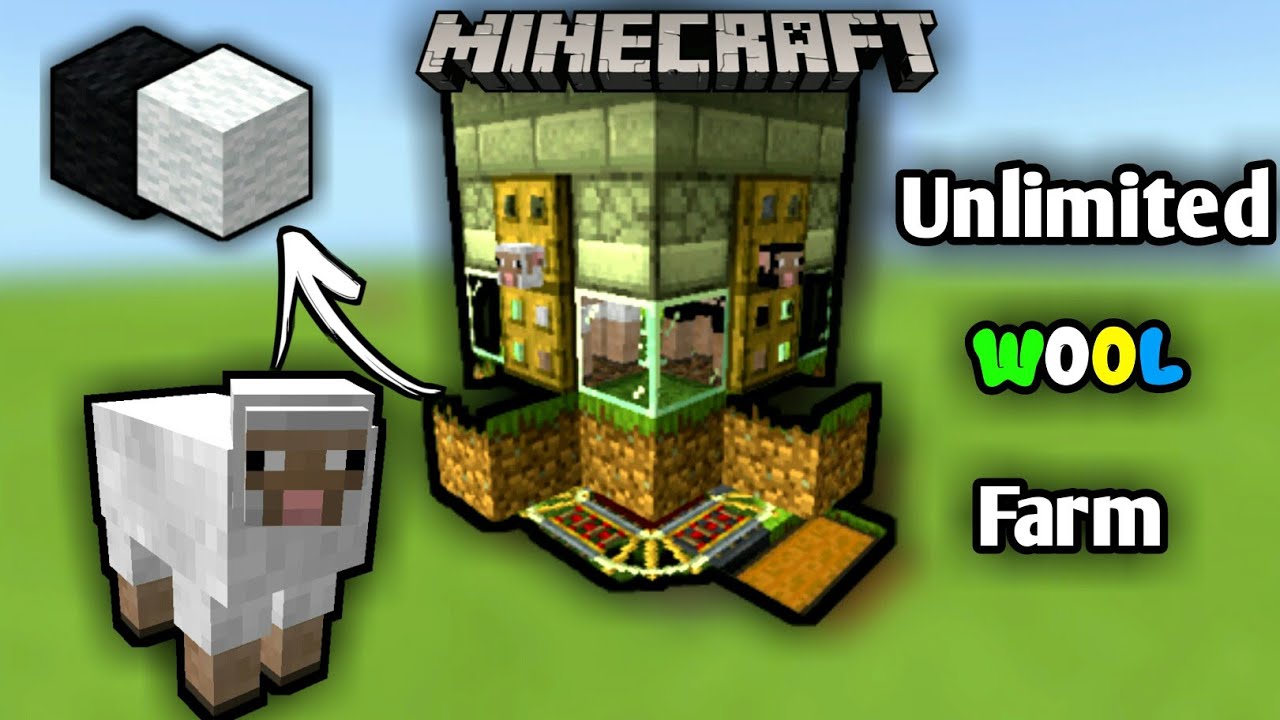 Easiest Automatic Wool Farm in Minecraft 100% working - YouTube