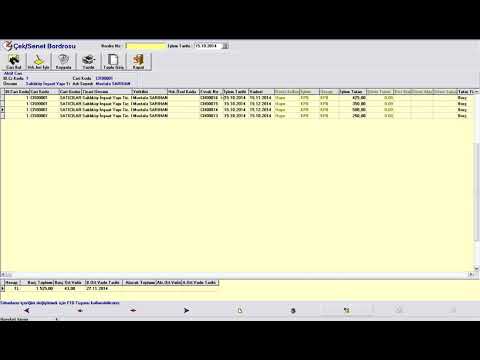 AKINSOFT  OctoPlus7 Ön Muhasebe Programı ÇEK SENET BORDROSU OLUŞTURMA İŞLEMLERİ
