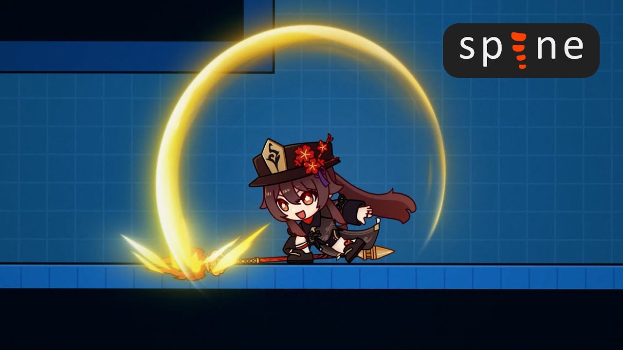 Hu Tao attacks and says her name - 2D Animation - YouTube