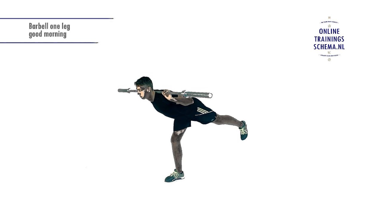 Barbell one leg good morning - Bil en hamstrings oefening ...