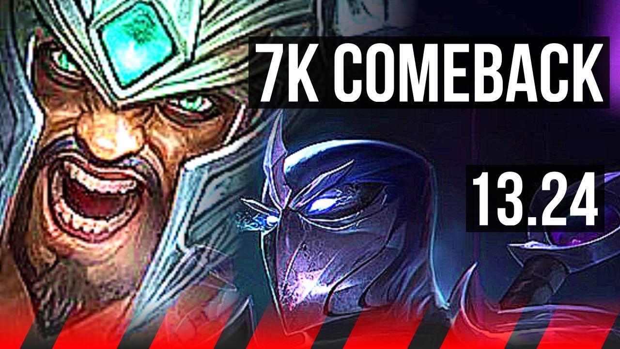 Tryndamere Vs Shen Top Comeback 500 Games Rank 9 Trynda Kr