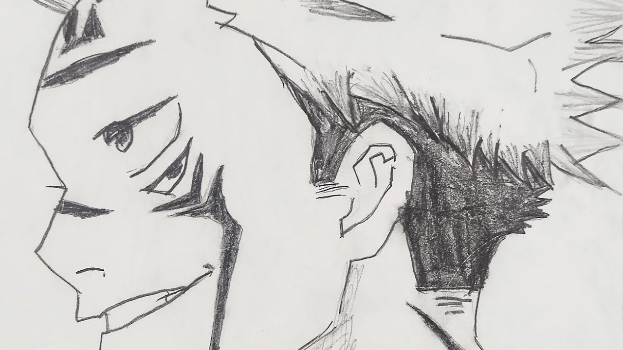 Anime sukuna sketch | how to draw Sukuna side profile from Jujutsu ...