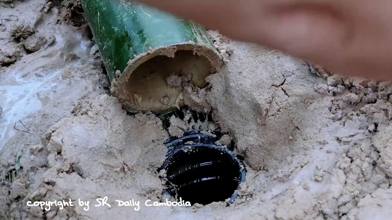 Amazing Smart Boy Deep Bamboo hole Catch a lot of eels in cambodia ...