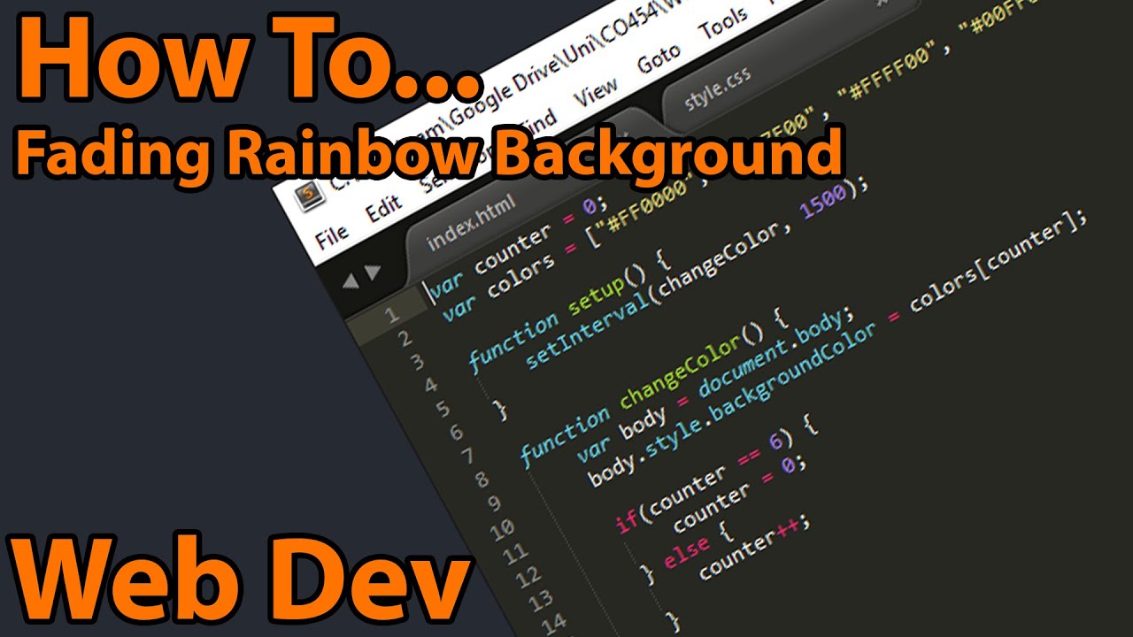 Fading Rainbow Background For A Website - YouTube