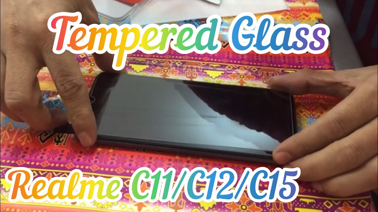 Realme C11/C12/C15 Glass Screen Protector Installation // Tempered ...