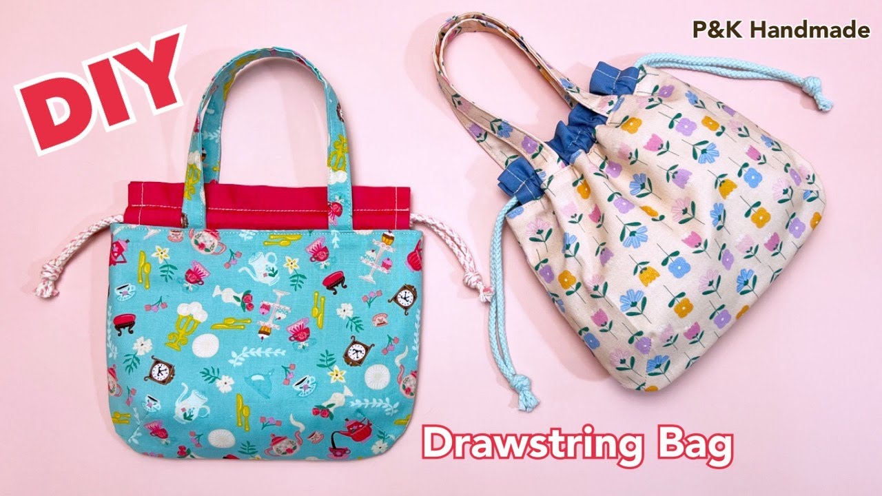 DIY CUTE DRAWSTRING BAG | DRAWSTRING BAG MAKING IDEAS EASILY AT HOME ...