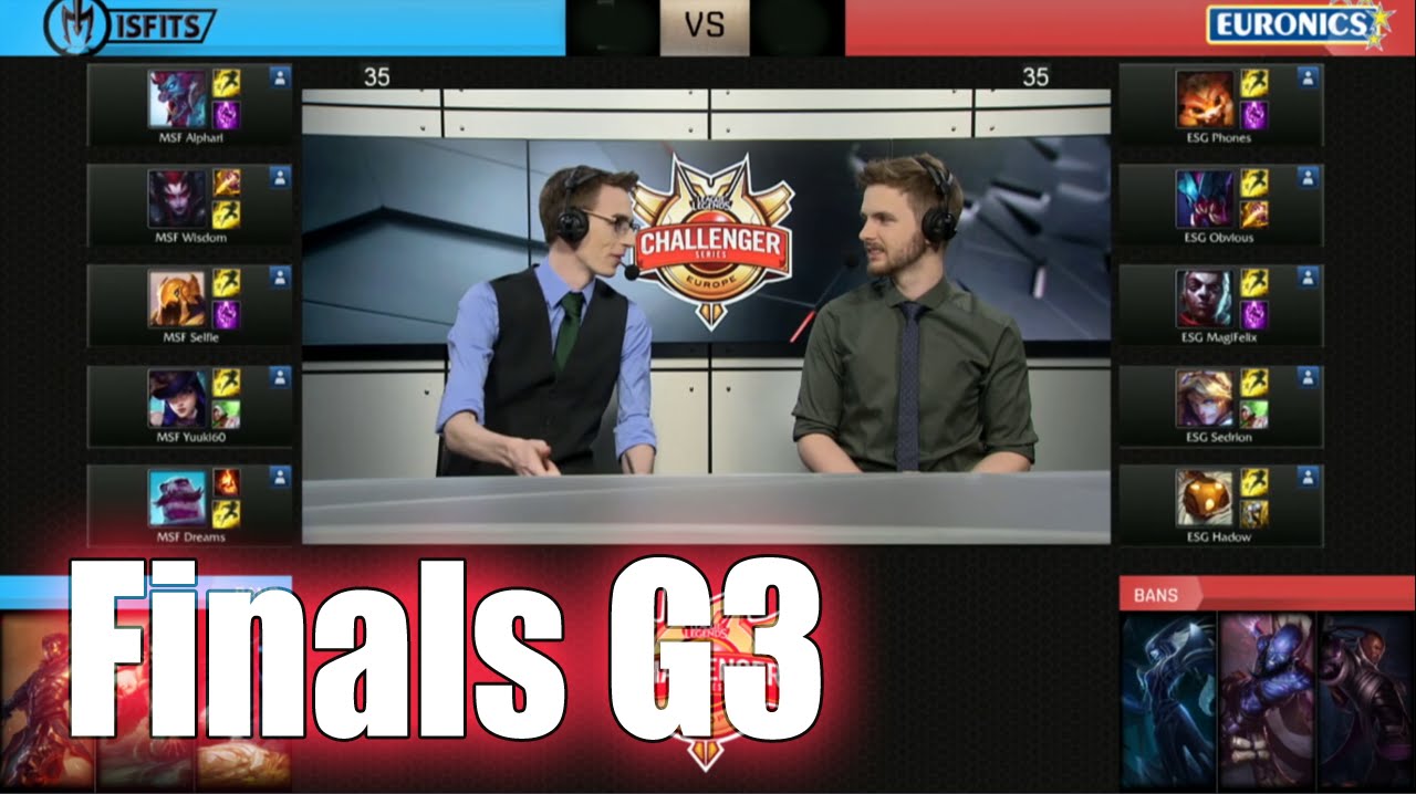 Euronics Gaming vs Misfits | Game 3 Finals of 2016 EUCS Summer ...