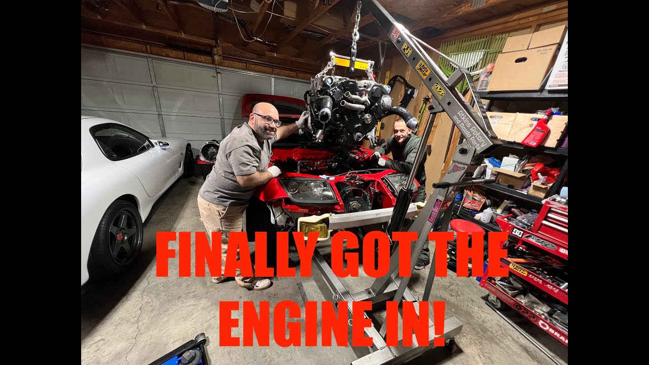 We finally got the engine in! Project Z32 Nissan 300ZX Twin Turbo ...