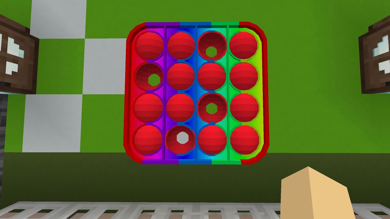 Satisfying Rainbow Pop-It Challenge in Minecraft PE - YouTube