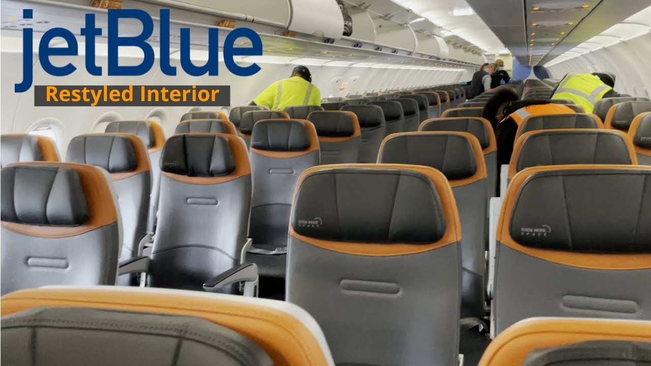 TRIP REPORT | Jetblue's Restyled Cabin | A320 | Orlando to Newark - YouTube