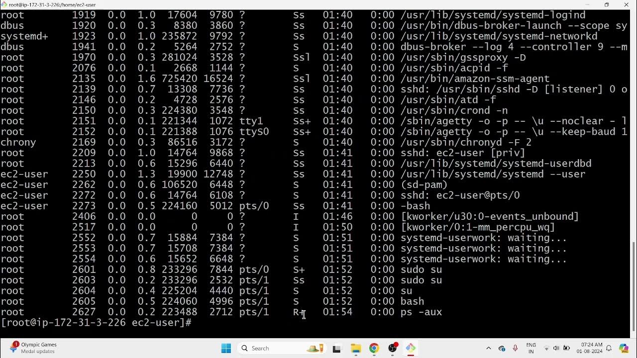 Day 11 - Linux Basic Commands (Process Management) - YouTube