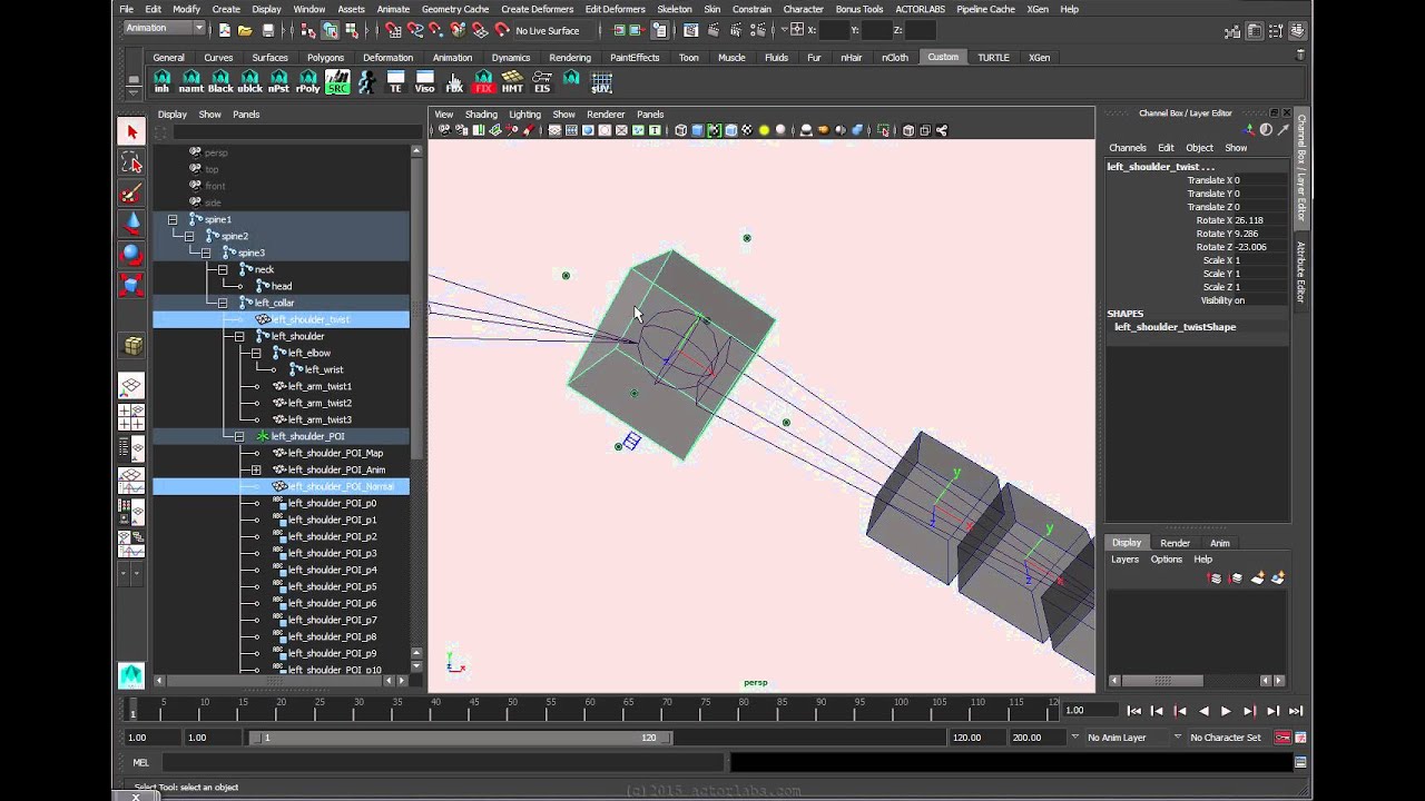 3d Character rigging shoulder mel maya - YouTube