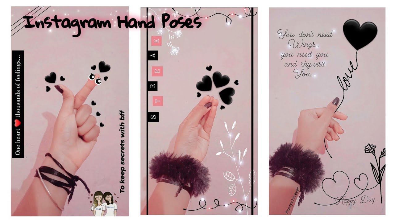 Instagram cute hand poses| 🤷🏻‍♀️ IG cute poses for girls| IG creative ...