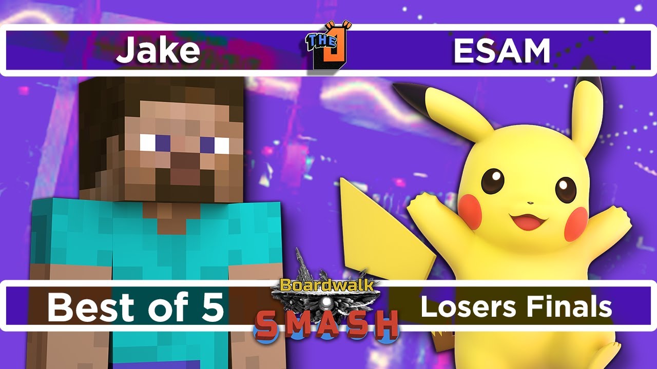 ESAM (Pikachu) vs Jake (Steve) - Losers Finals - Boardwalk Smash #32 ...