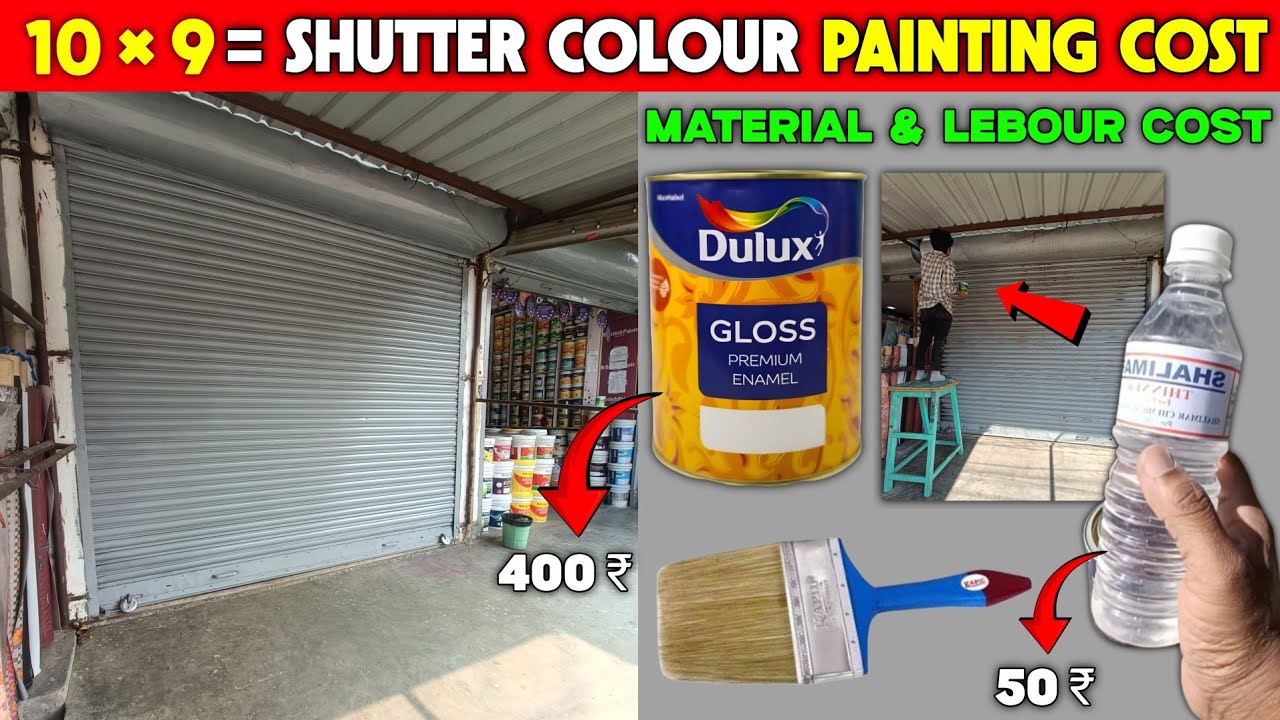Shutter Colour Painting Cost With Material and Lebour || How to paint ...