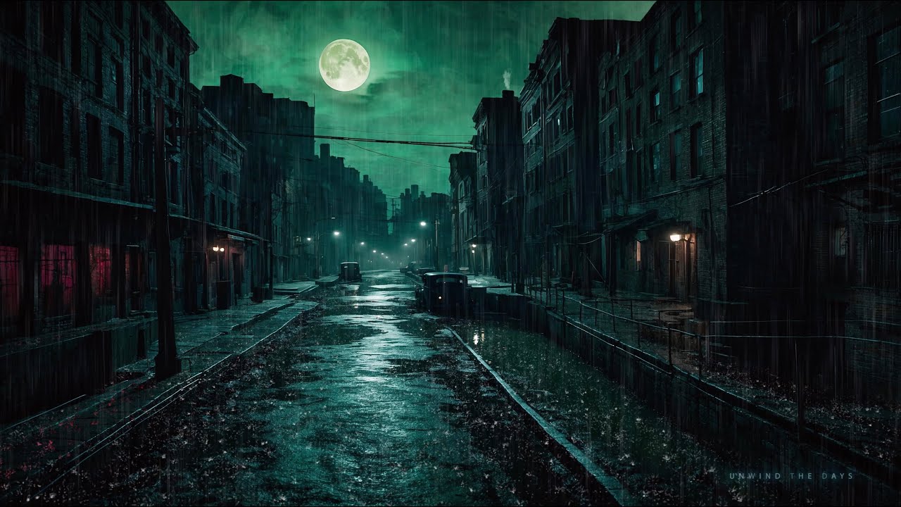 Rainy Night in Gotham (4K) - YouTube