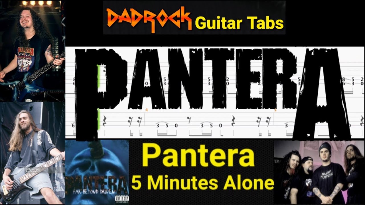 5 Minutes Alone - Pantera - Guitar + Bass TABS Lesson - YouTube