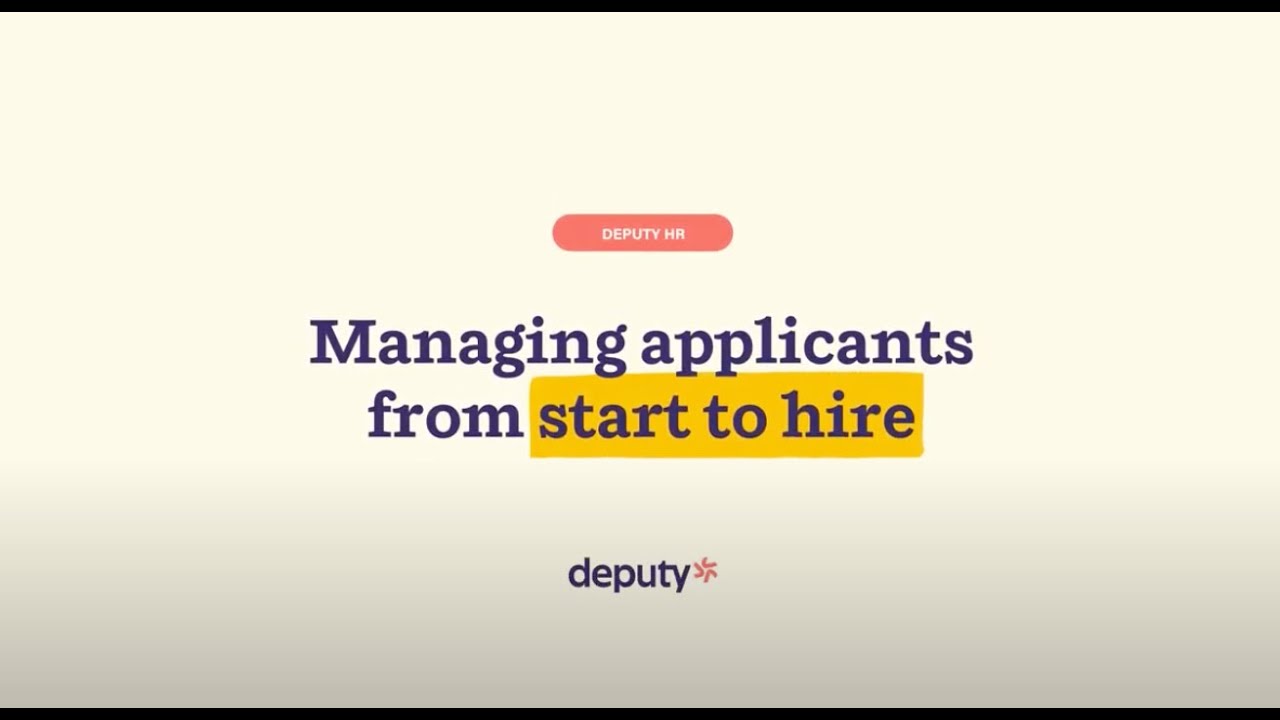 Managing applicants from start to hire - YouTube