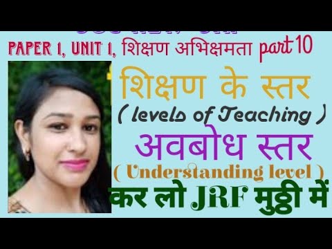 अवबोध या ग्रहण शक्ति स्तर ( Understanding level of teaching in Hindi ...