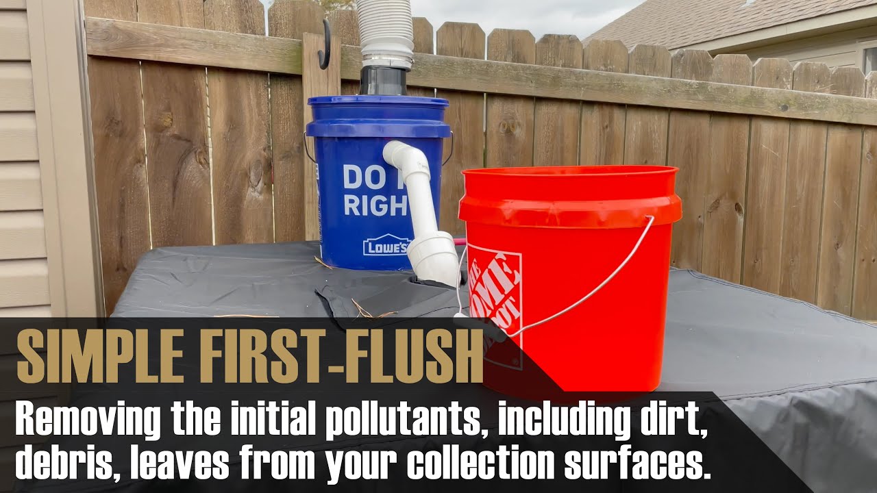 Simple First-Flush for Off-Grid Rainwater Collecting - YouTube