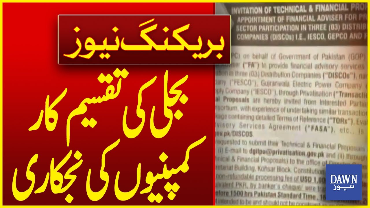 Privatization Of Electricity Distribution Companies | Breaking News ...